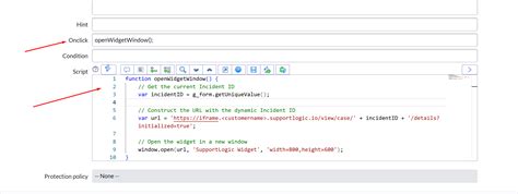 How To Add A Button On The Incident Page In Servicenow To Open A Supportlogic Widget In A Pop Up
