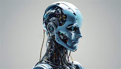 Complex Android With Obscured Face AI Generated Stock Photo Image Of