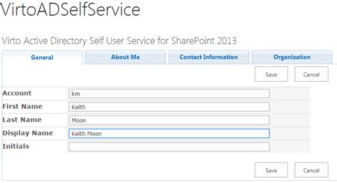 Virto Ad Self Service Usage Virtosoftware Guides And Docs