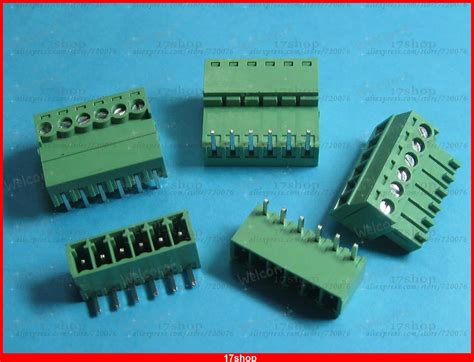 Pcs Pitch Mm Angle Way Pin Screw Terminal Block Connector Pluggable Type In Terminal