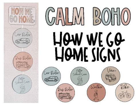 Calm Boho How We Go Home Signs By Missmtomrsc Tpt