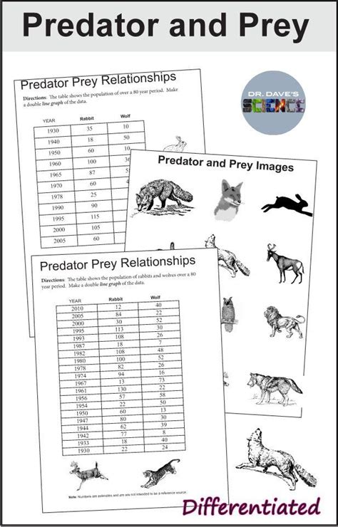 Predator And Prey Relationship And Graph Ngss Ms Ls2 2 Worksheets Library