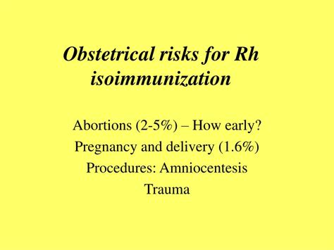 Ppt Isoimmunization Erythroblastosis Fetalis Hemolytic Disease Of The