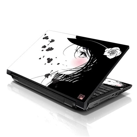 Girl Laptop Skin Decal With 2 Matched Graphical Wrist Padded Sticker