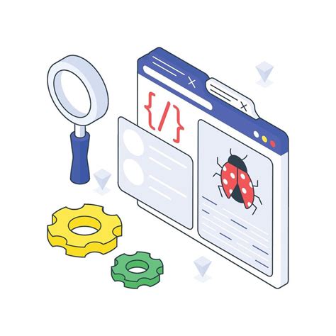 Bug Software Testing Isometric Colored Illustration 54706557 Vector