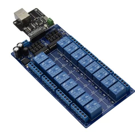 Ethernet Control Module With 16ch Relay For Lan Wan Web Server Rj45