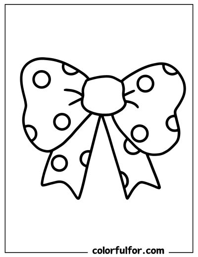 Bow Coloring Pages For Girls