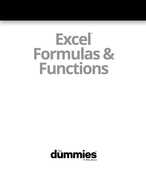 SOLUTION Excel Formulas Functions For Dummies Th Ed Pdfdrive Studypool