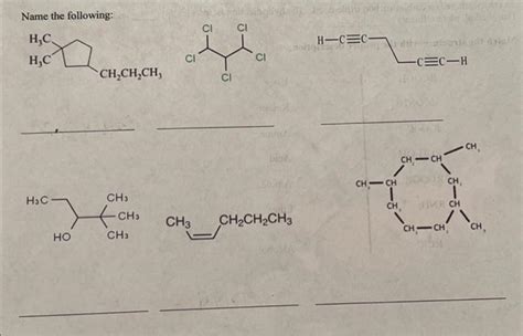 Solved Name the following H₂C H₂C ㅁ H C HO CH₂CH₂CH₂ CH Chegg com