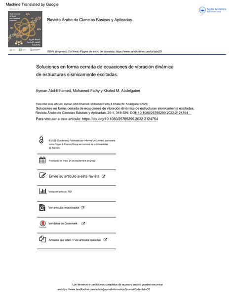Closed Form Solutions Of Dynamic Vibration Equations Of Seismically Excited Structures Envíe