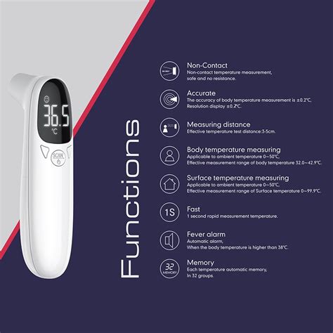Non Contact Lcd Digital Body Surface Temperature H Vicedeal