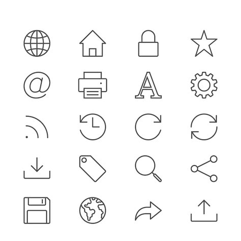 Premium Vector Web Thin Icons Editable Stroke
