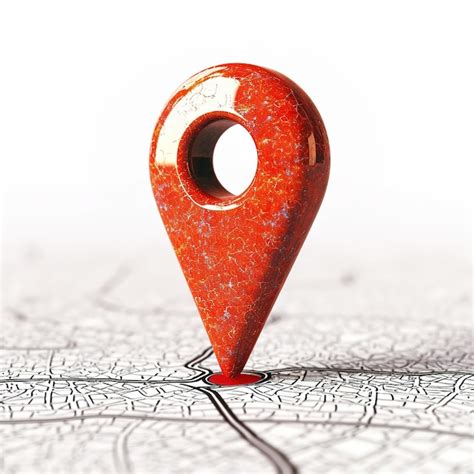 Premium Photo Map Pointer Pin Isolated On White Background Red Location Icon Set D Rendering