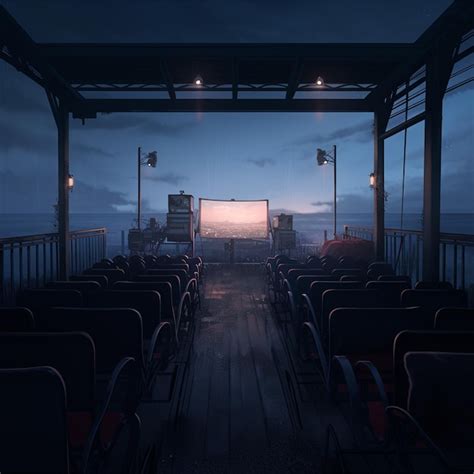 Premium Photo There Is A Large Screen On The Deck Of A Boat Generative Ai