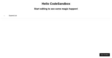 Nested List Codesandbox