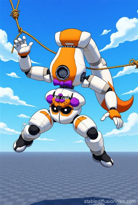 Lolbit Escaping From Rope Stable Diffusion Online