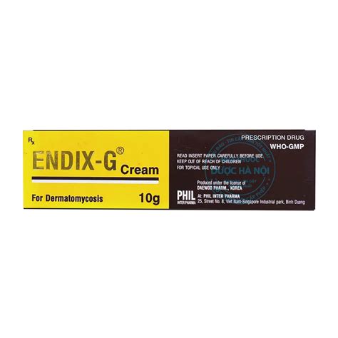 Thuốc Endix G Cream 10g điều Trị Viêm Da Dị ứng Và Nấm Da