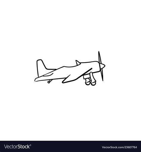 Aeroplane Drawing Outline