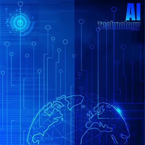 artificial intelligent digital technology concept blueprint digital