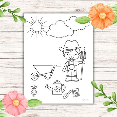 Cute Gardening Coloring Pages Free Printables Simply Full Of Delight