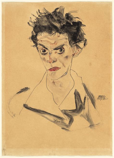 Egon Schiele Drawings Self Portrait