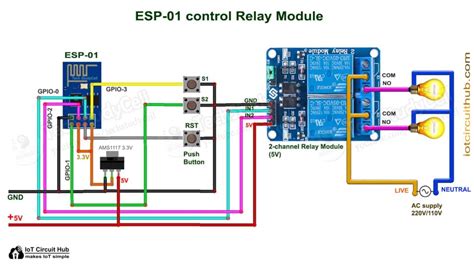 Circuit ESP Relay Buttons P Esp Projects Iot Projects Home Automation Project Home