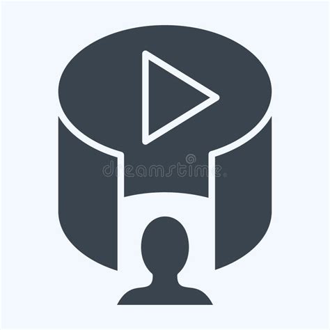 Icon Vr Video Related To 3d Visualization Symbol Glyph Style Simple Design Editable Stock