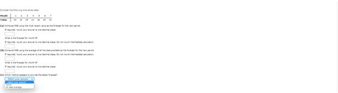 Solved Consider The Following Time Series Data A Compute