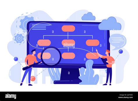 Tiny People Analyst And Data Scientist Working With Data Data Driven Business Model