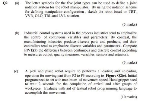 Solved Q2 A The Letter Symbols For The Five Joint Types