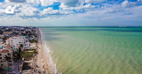 Aerial View Of Beach During Daytime Photo Free Playa Puerto Progreso