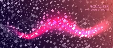 equalizer music vector equalizer matrix flying binary code digital