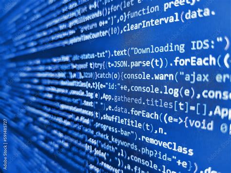Internet App Development And Design Futuristic Source Code Digital Data Telemetry Motion