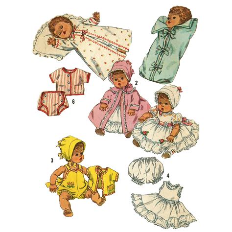 1950s Pattern Doll Clothes Betsy Wetsy And Tiny Tears Vintage