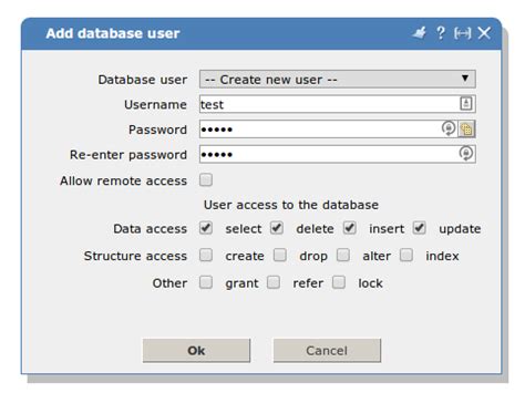 How To Create Database User Unihost FAQ