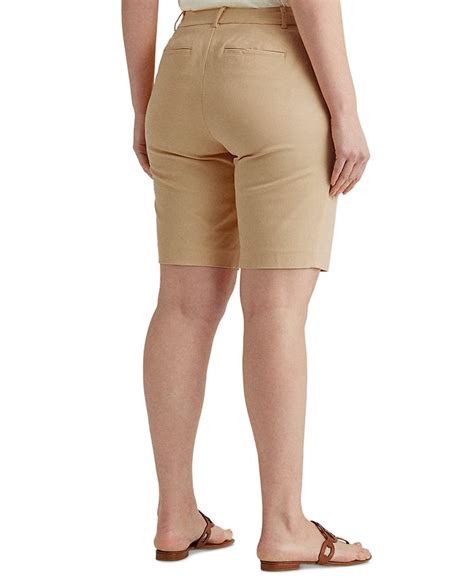 Lauren Ralph Lauren Plus Size Stretch Cotton Shorts Macys