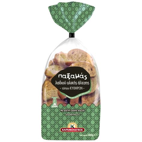 Καραμολέγκος Παξαμάς Κρίθινος Λαδιού Ολικής Τύπου Κυθήρων 400g Kouvas