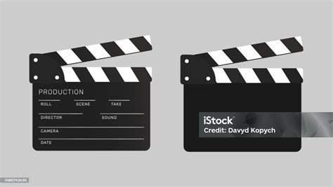 벡터 3d 현실적인 열린 영화 필름 박수 보드 아이콘 세트 근접 촬영 투명 한 배경에 격리 클래퍼보드 슬랩스틱 영화 제작 장치의 디자인 템플릿입니다 정면도 벡터 10 Eps