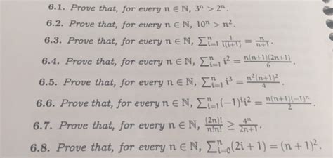 solved 6 1 prove that for every n e n 3n2n 6 2 prove