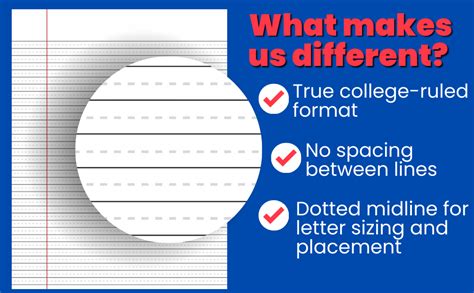 College Ruled Handwriting Practice Paper With Midlines