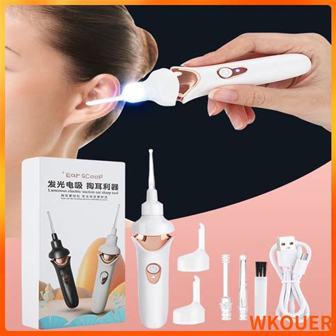 Wkouer Electric Visual Ear Wax Removal Cleaner Ear Pick Visual Led