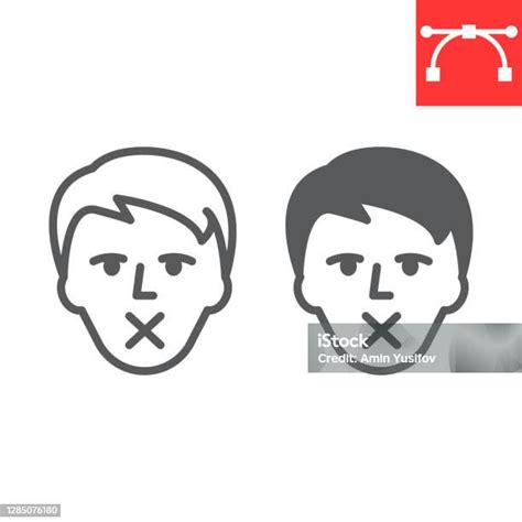 바보 라인과 글리프 아이콘 장애 및 장애인 바보와 청각 장애인 기호 벡터 그래픽 편집 스트로크 선형 아이콘 Eps 10 청각