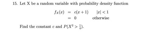 Solved Let X Be A Random Variable With Probability Chegg Com
