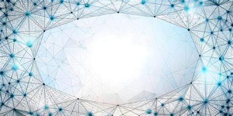 3d Digital Mesh Border With Data Nodes And Copy Space Concept As A Border Frame Featuring A