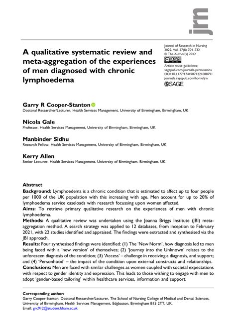 Pdf A Qualitative Systematic Review And Meta Aggregation Of The