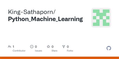 Github King Sathaporn Python Machine Learning