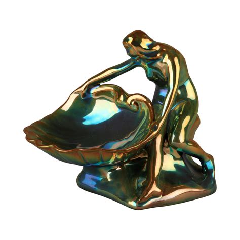 Woman With Shell Zsolnay