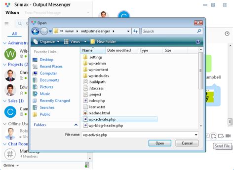 File Transfer Output Messenger Lan Messenger File Sharing