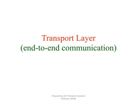 Transport Layerpptx Computer Networking Computing
