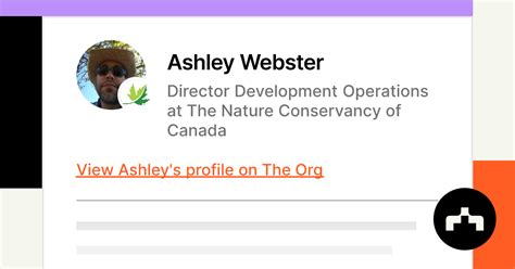 Ashley Webster Director Development Operations At The Nature